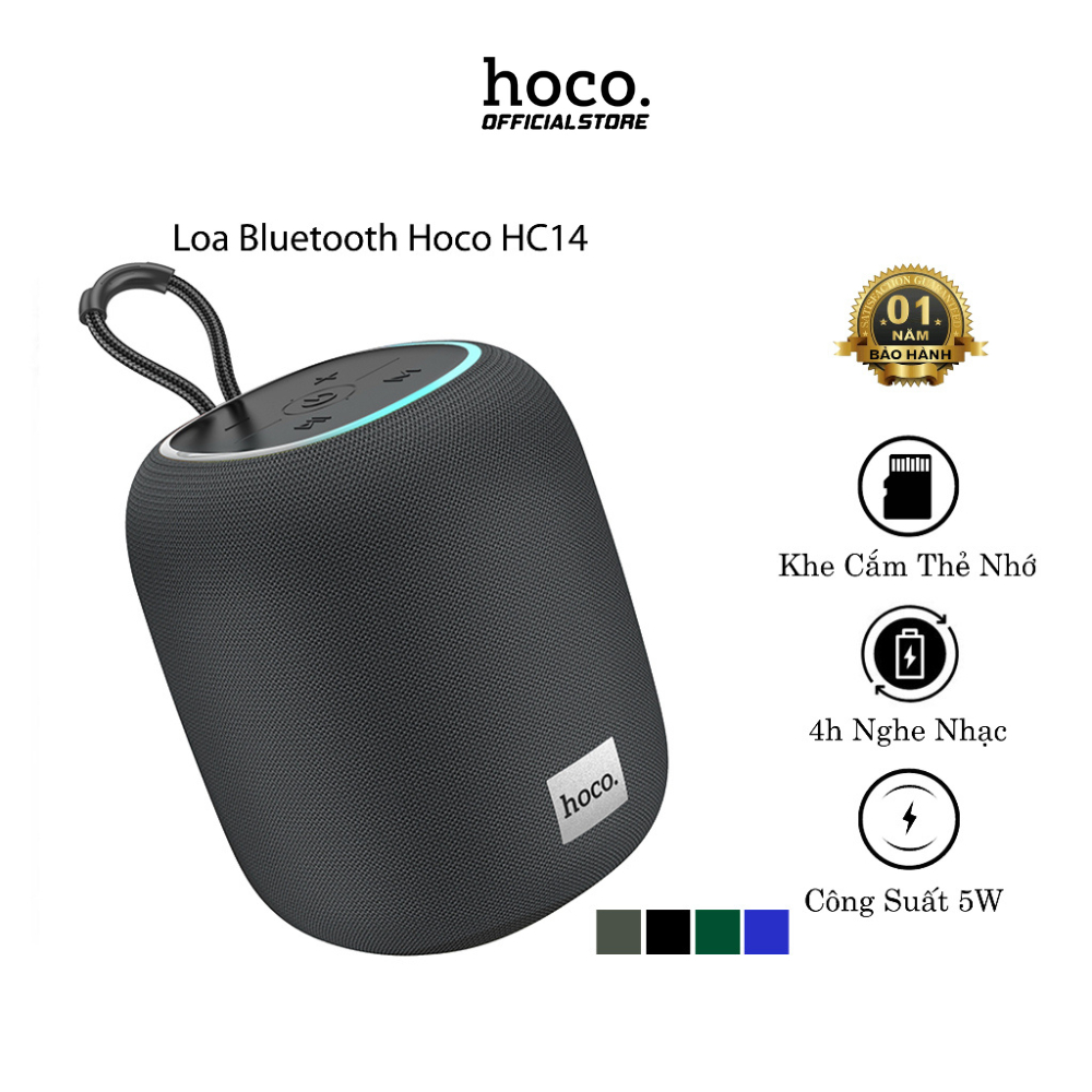 Loa bluetooth Hoco HC14, loa để bàn hỗ trợ usb, thẻ nhớ, 5h nghe nhạc, âm thanh sống động ...
