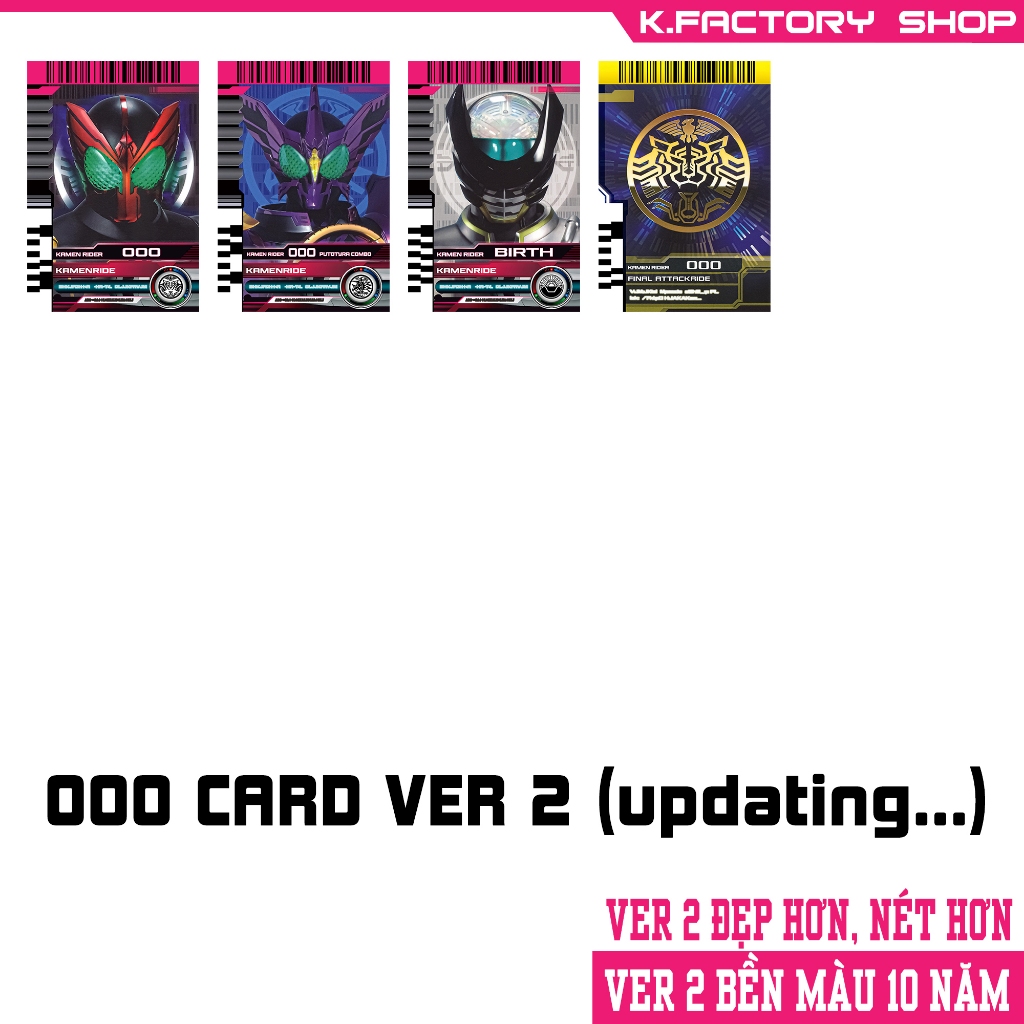 [K.FACTORY] CARD Kamen Rider OOO đọc được - CARD chuẩn màu, in nét ...