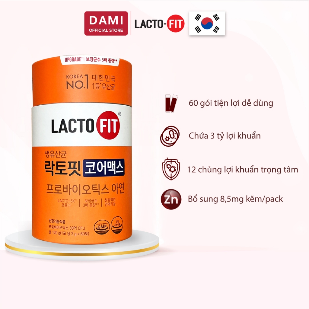 Hộp 60 Gói Men Vi Sinh LACTO-FIT CORE MAX - Phiên Bản Nâng Cấp 3 Tỷ Lợi ...