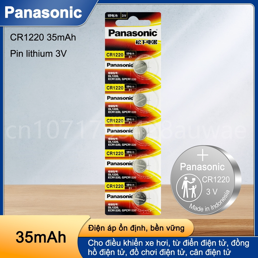 PIN PANASONIC CR1220 LITHIUM 3V - Pin Lithium 3V | Shopee Việt Nam
