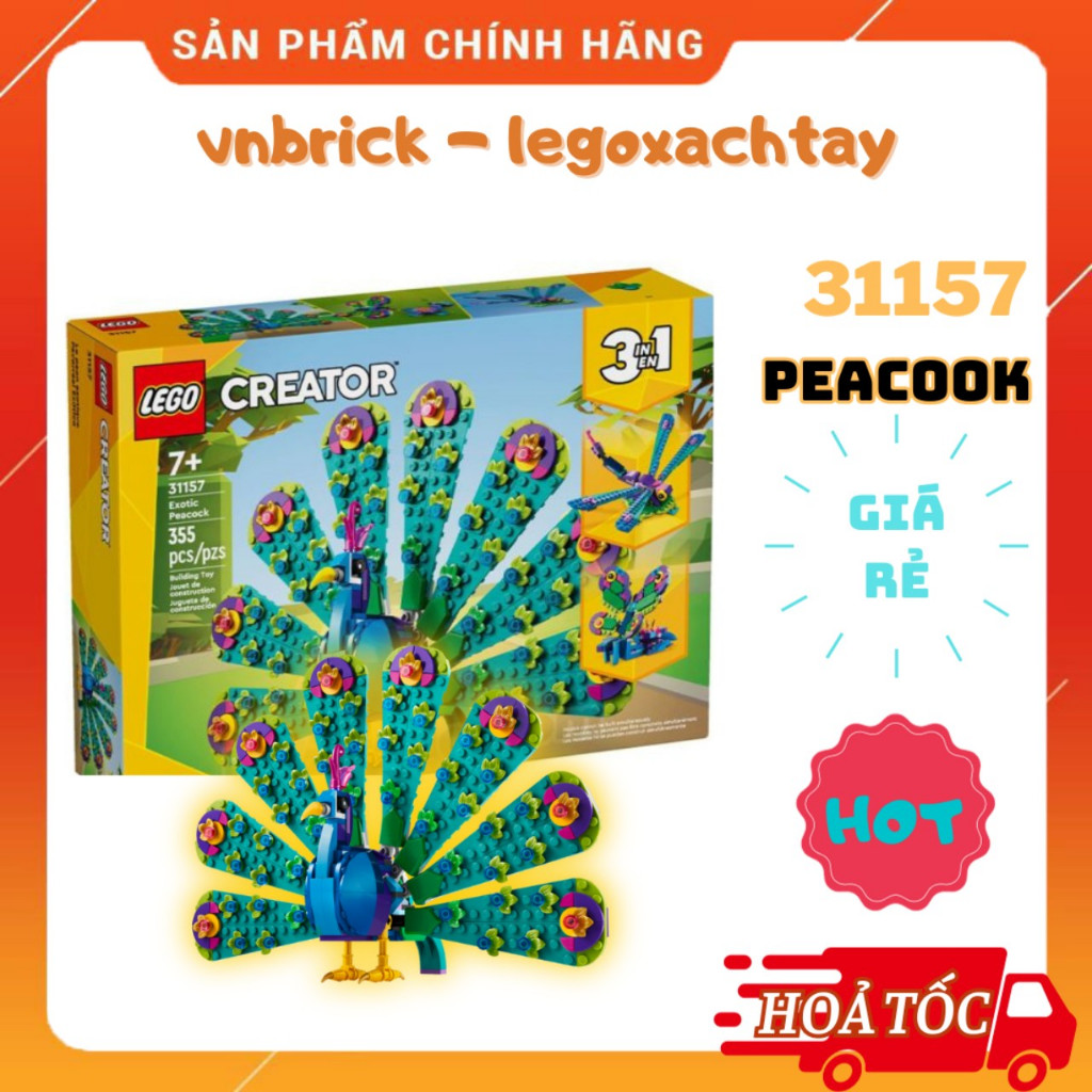 LEGO Creator 3 In 1 31157 Con Công Kỳ Lạ | Shopee Việt Nam