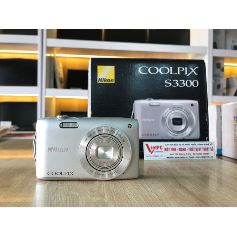 Máy ảnh kts Nikon CoolPix S3300 16Mpx, Zoom 6X, rất đẹp Full box | Shopee Việt Nam