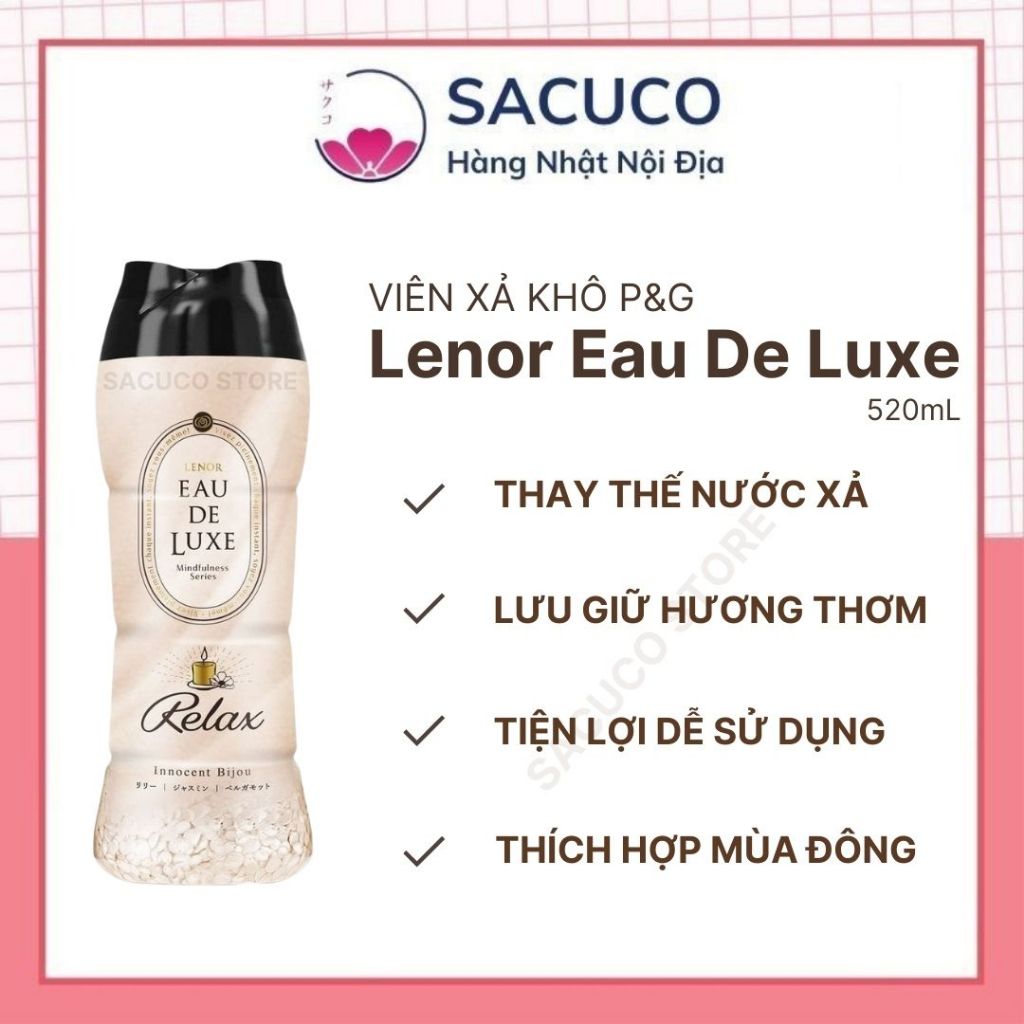 [Nội Địa] Viên xả khô quần áo Nhật Bản P&G Lenor Eau De Luxe Relax - 520ml | Shopee Việt Nam