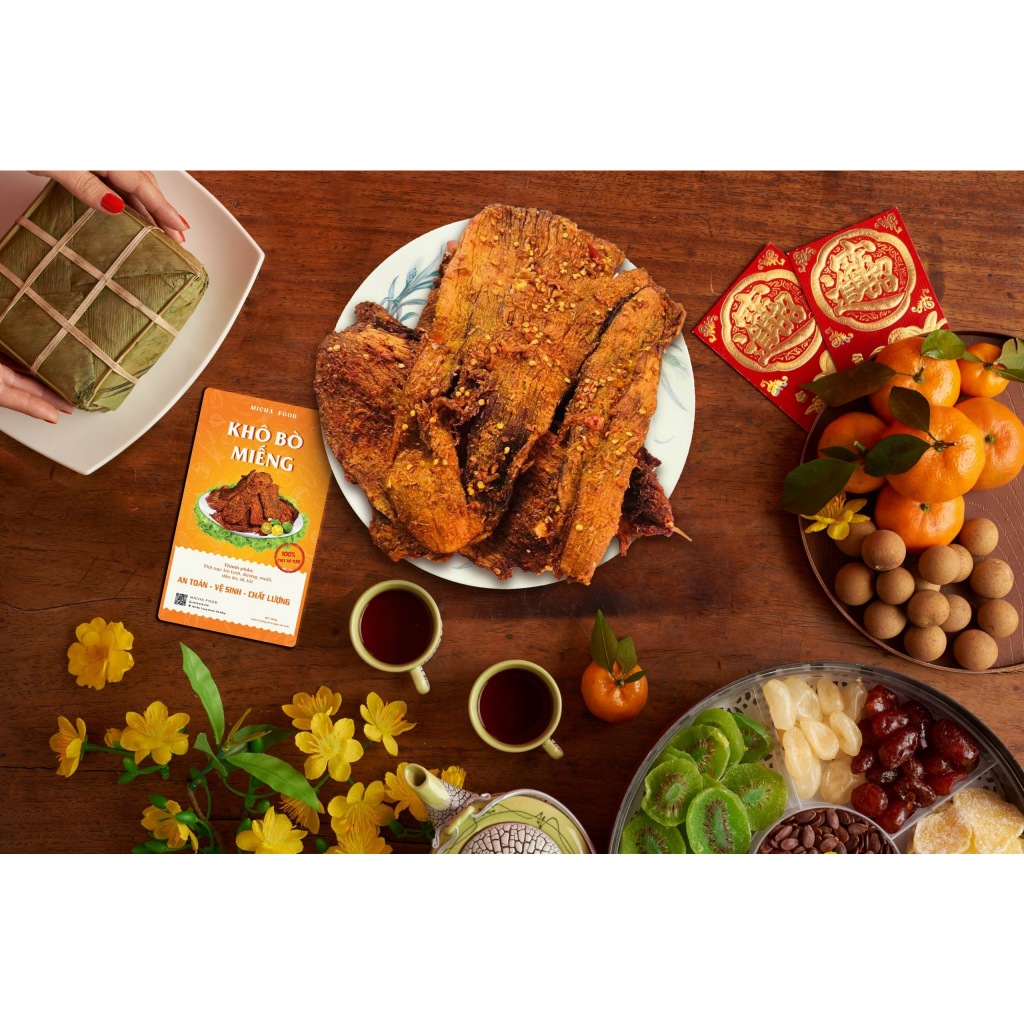 Khô bò miếng Micha Food - Đặc sản Đà Nẵng - Hút chân không - Đồ ăn vặt ...