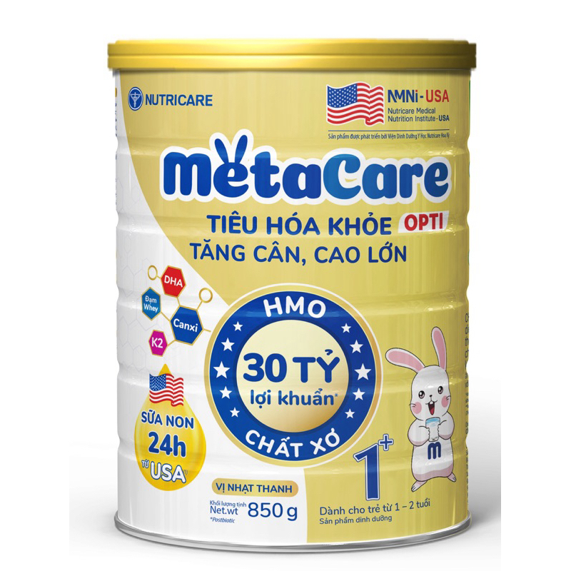 Sữa bột Nutricare Metacare Opti vàng 1+ loại 850gam (mẫu mới) | Shopee Việt Nam