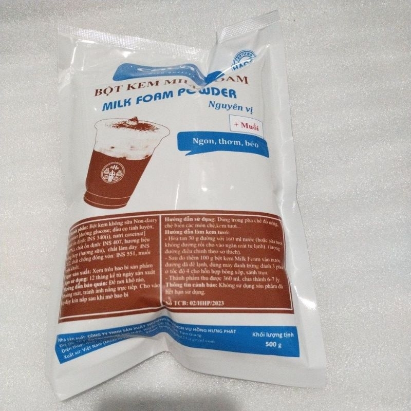 Bột Kem muối Milk Foam 500g - kem, cream phủ bề mặt ly nước lạnh ...