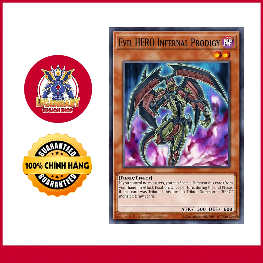 [Thẻ Bài Yugioh Chính Hãng] Evil Hero Infernal Prodigy | Shopee Việt Nam