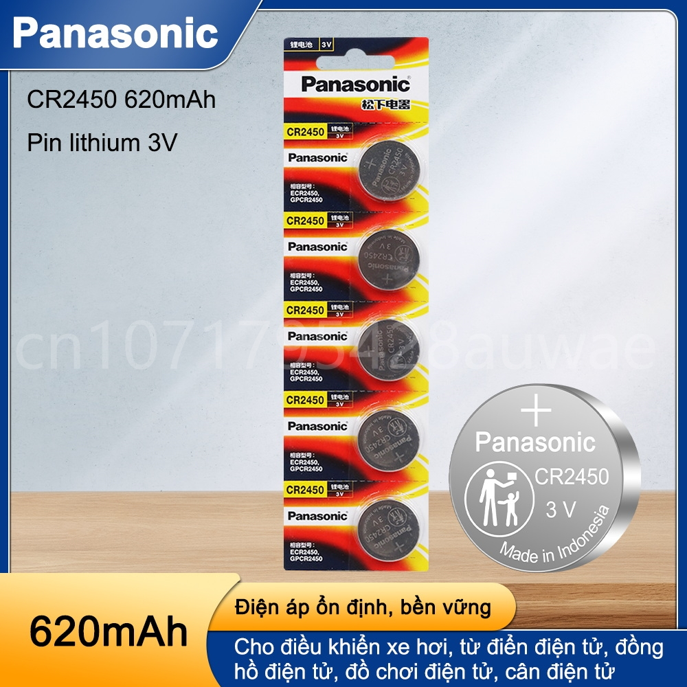 Pin Cúc Áo Panasonic CR2450 lithium 3V chính hãng, chất lượng | Shopee ...