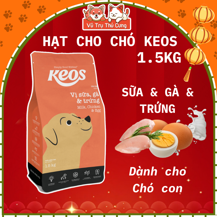 (1.5Kg) Thức Ăn Hạt Cho Chó Mọi Lứa Tuổi Keos | Shopee Việt Nam