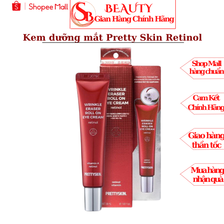 Kem dưỡng mắt Pretty Skin Wrinkle Eraser Roll On Eye Cream Retinol 30ml ...
