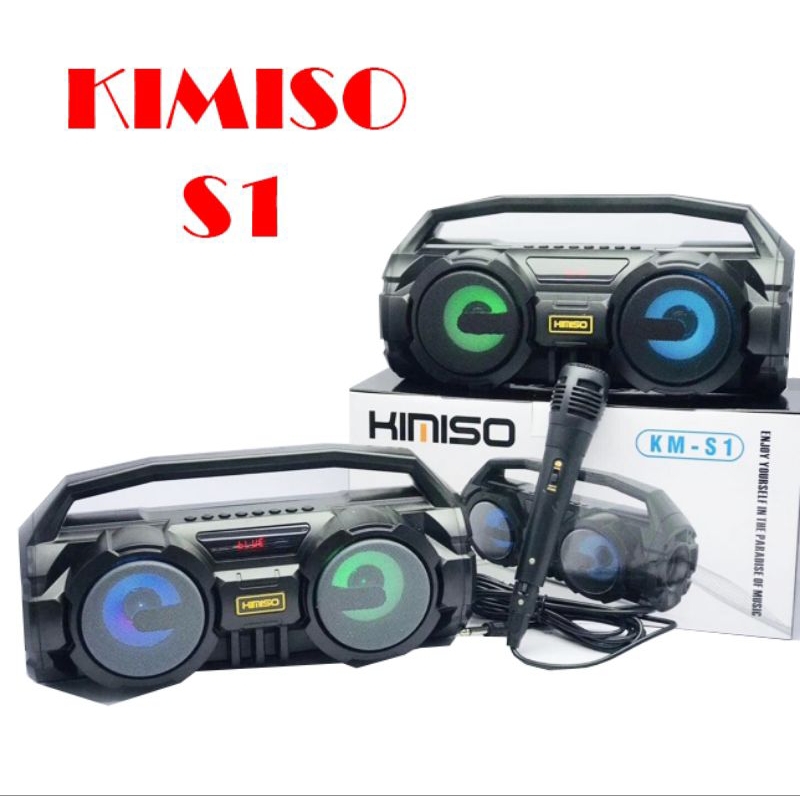 LOA BLUETOOTH KIMISO KM S1 ( TẶNG KÈM MIC DÂY , SẴN TRONG LOA ) (KMS) KMS1 | Shopee Việt Nam