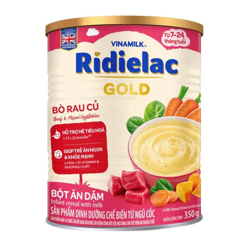 Bột Ăn Dặm Ridielac Gold Vinamilk Đủ Vị Lon 350g | Shopee Việt Nam