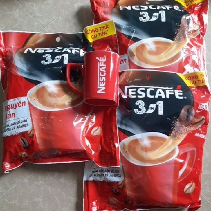 [ BAO BÌ MỚI ] CÀ PHÊ HÒA TAN NESCAFE 3IN1- cafe sữa đá NÂU - NESCAFE ...