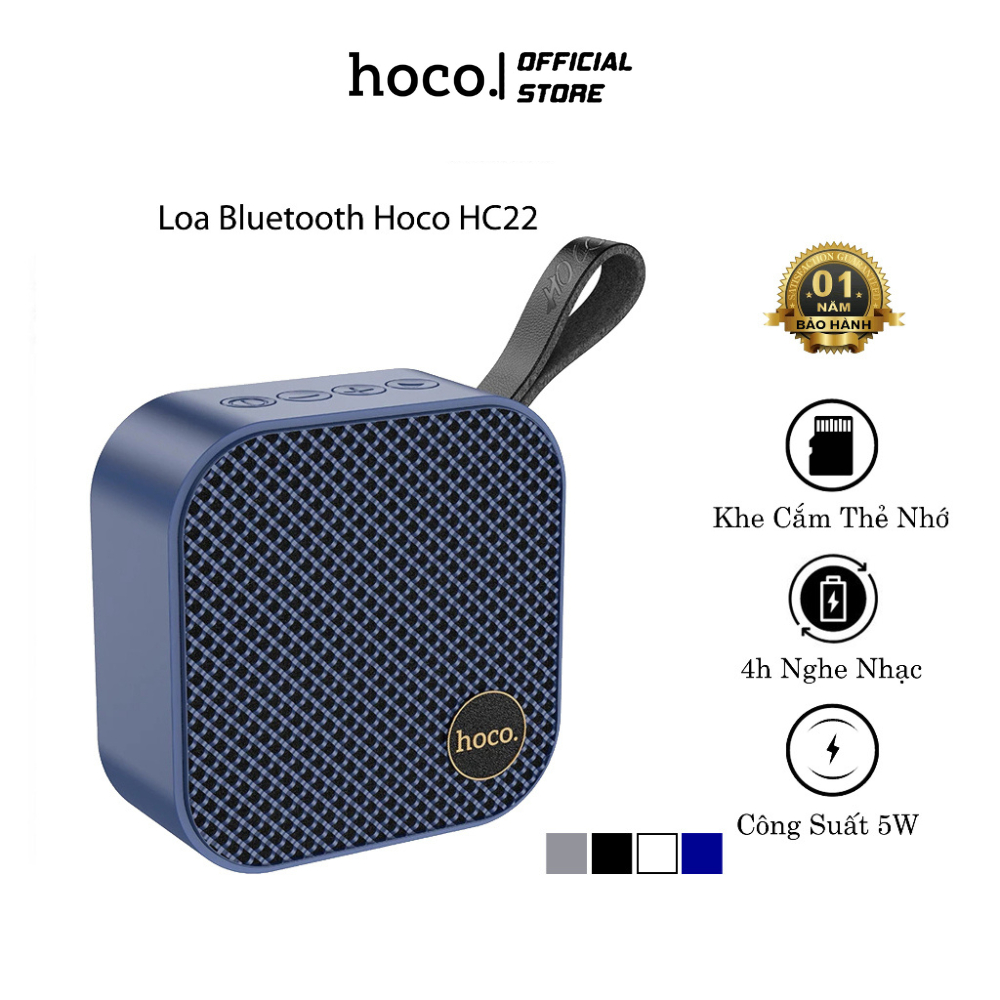 Loa bluetooth Hoco HC22, loa nghe nhạc mini để bàn hỗ trợ khe cắm thẻ nhớ, usb, âm thanh vòm 3D ...