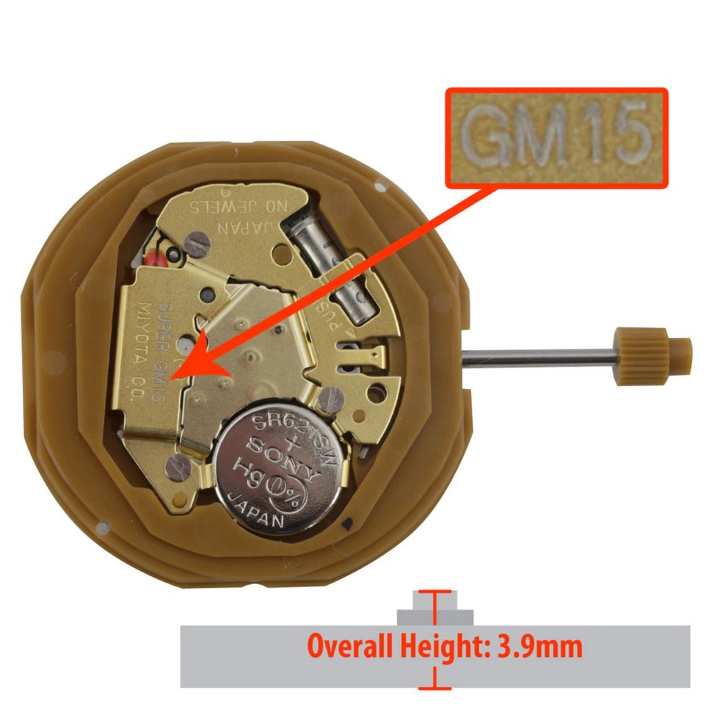 Máy Đồng Hồ Miyota Super GM15 Lịch Hướng 6h | Shopee Việt Nam