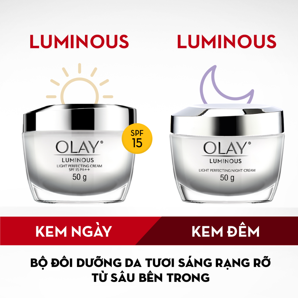 Kem Dưỡng Ngày & Đêm Dưỡng Sáng Da OLAY LUMINOUS 50G X2 | Shopee Việt Nam