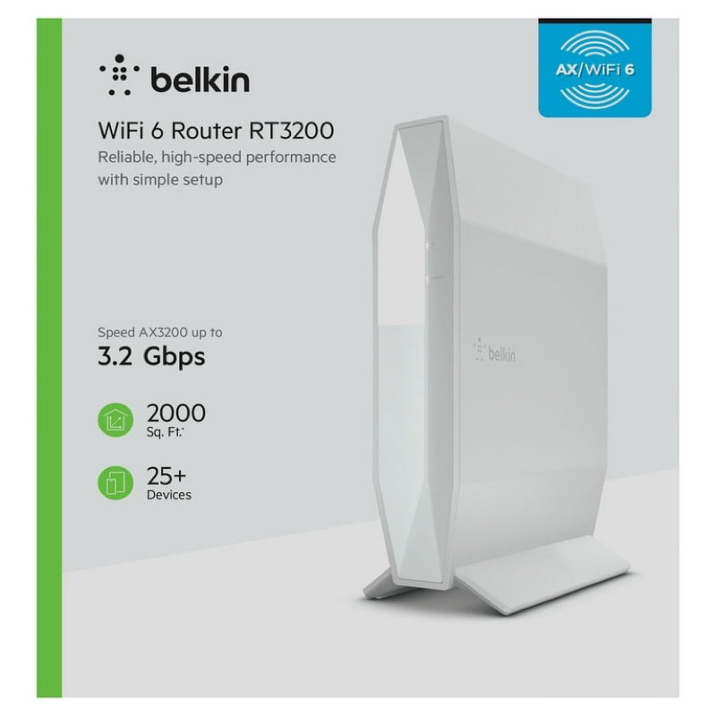 Router Belkin Wifi 6 RT3200, AX3200 3.2Gbps, đã sử dụng | Shopee Việt Nam