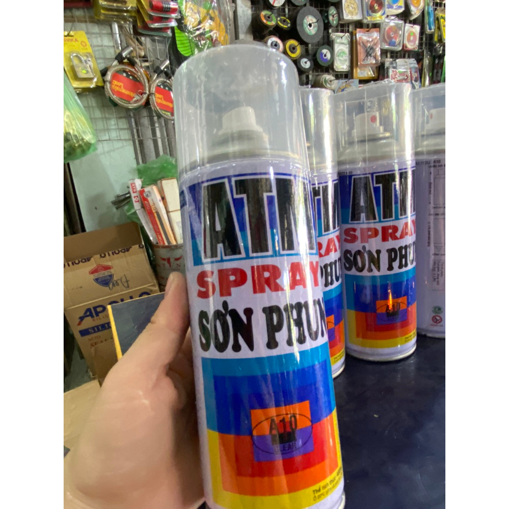 Sơn Xịt Bóng, Không Màu ATM A10 - 400ml trong mỹ thuật | Shopee Việt Nam