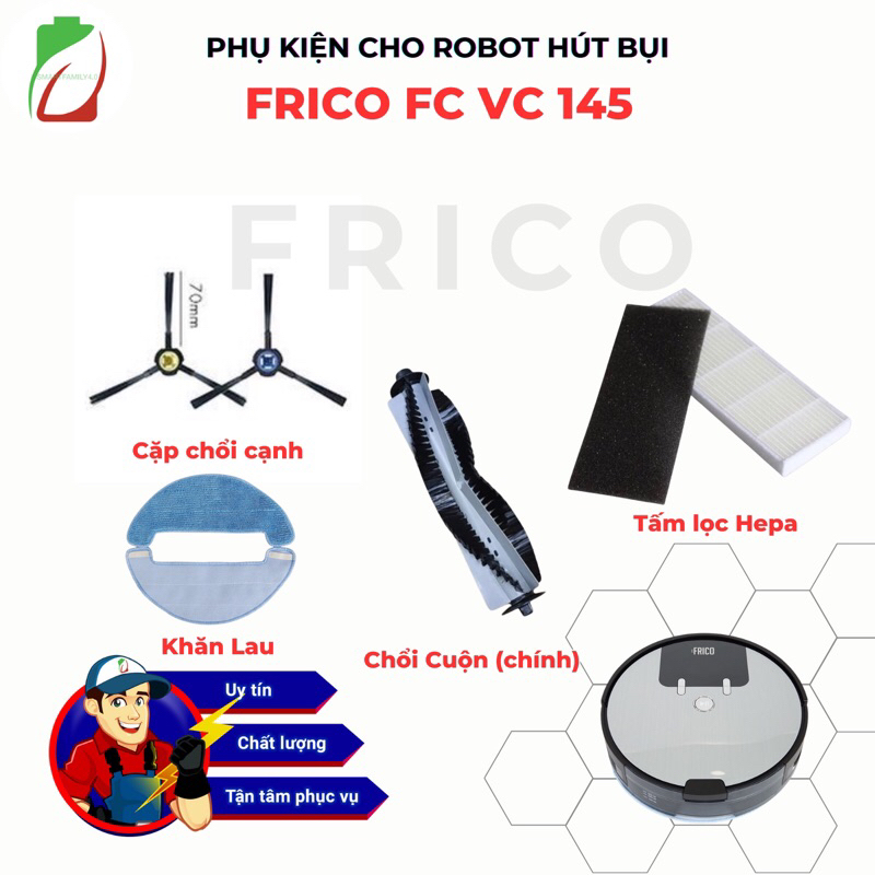 PHỤ KIỆN CHO ROBOT HÚT BỤI LAU NHÀ FRICO FC-VC145 | Shopee Việt Nam