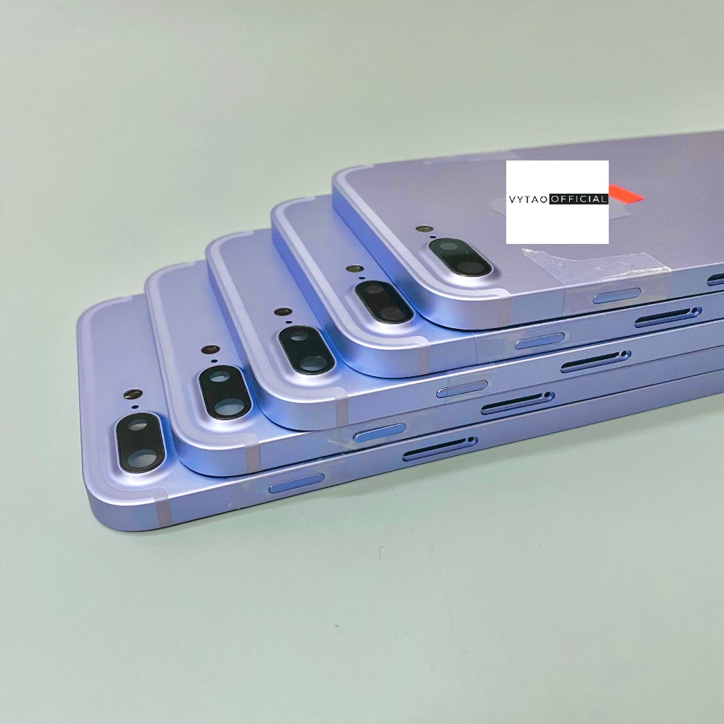 Vỏ cạnh vuông nhôm màu tím (đủ nút khe sim) | Shopee Việt Nam