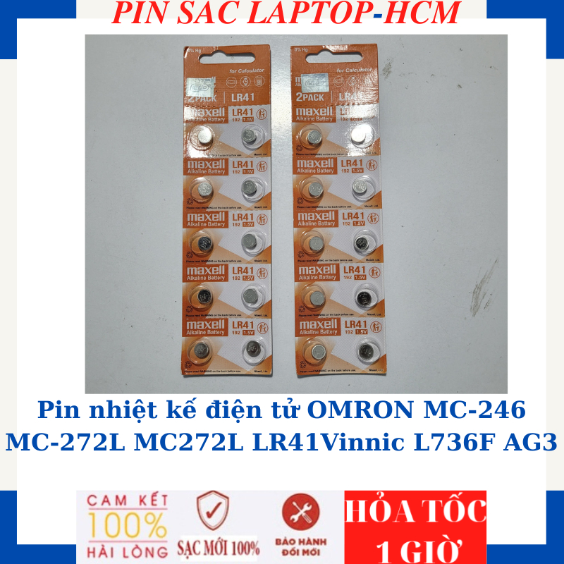 Pin nhiệt kế điện tử OMRON MC-246 MC-272L MC272L LR41Vinnic L736F AG3 (1 viên) | Shopee Việt Nam