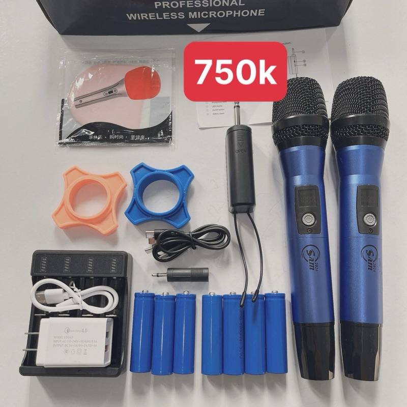 Micro SAM 2024 mic không dây đa năng dành cho mọi loại loa kéo âm ly | Shopee Việt Nam