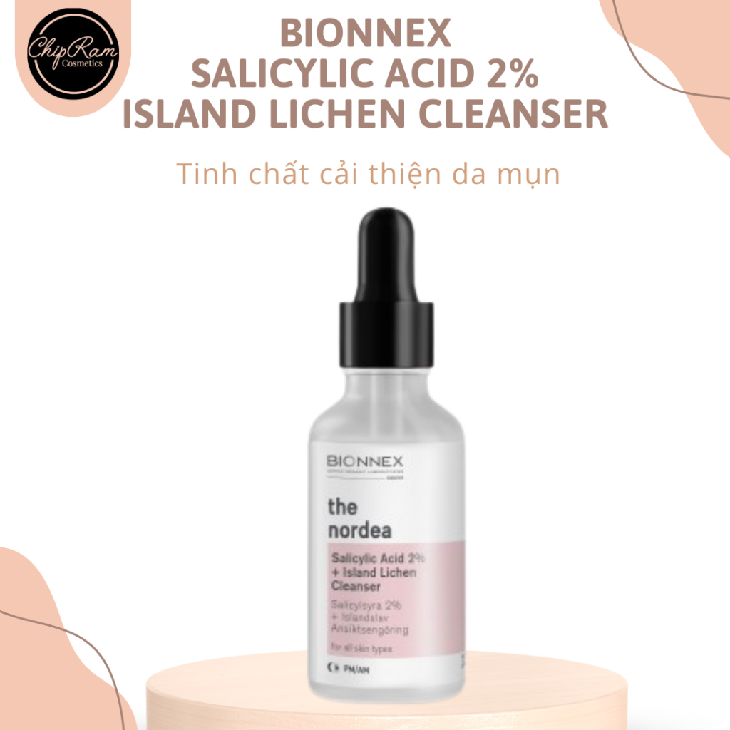 Tinh Chất Dành Cho Da Dầu Mụn Bionnex The Nordea Salicylic Acid 2% + Island Lichen Cleanser ...