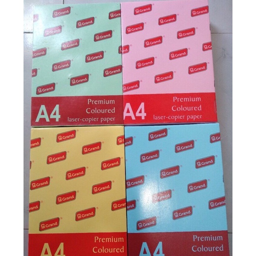 Giấy in màu A4 Grand - Giấy photo màu A4 Grand - Tập 500 tờ định lượng ...