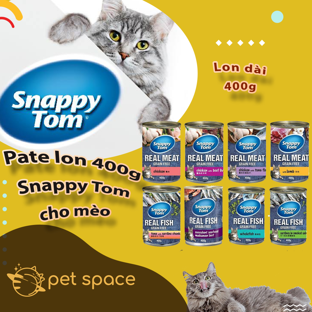 400G - PATE LON SNAPPY TOM 8 vị – lon 400g dành cho mèo | Shopee Việt Nam
