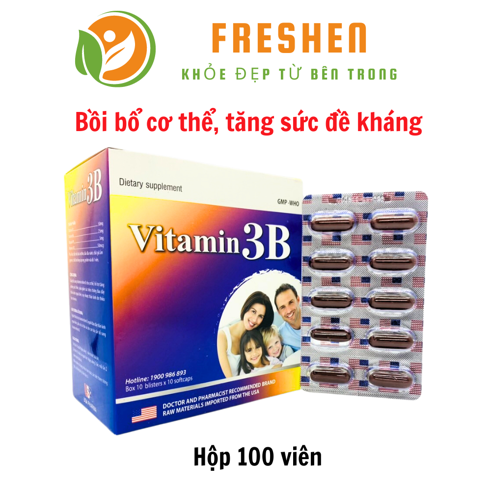 Vitamin 3b Giúp Bổ Sung Và Dự Phòng Thiếu Hụt Vitamin B1 B6 B12 Cho 5782