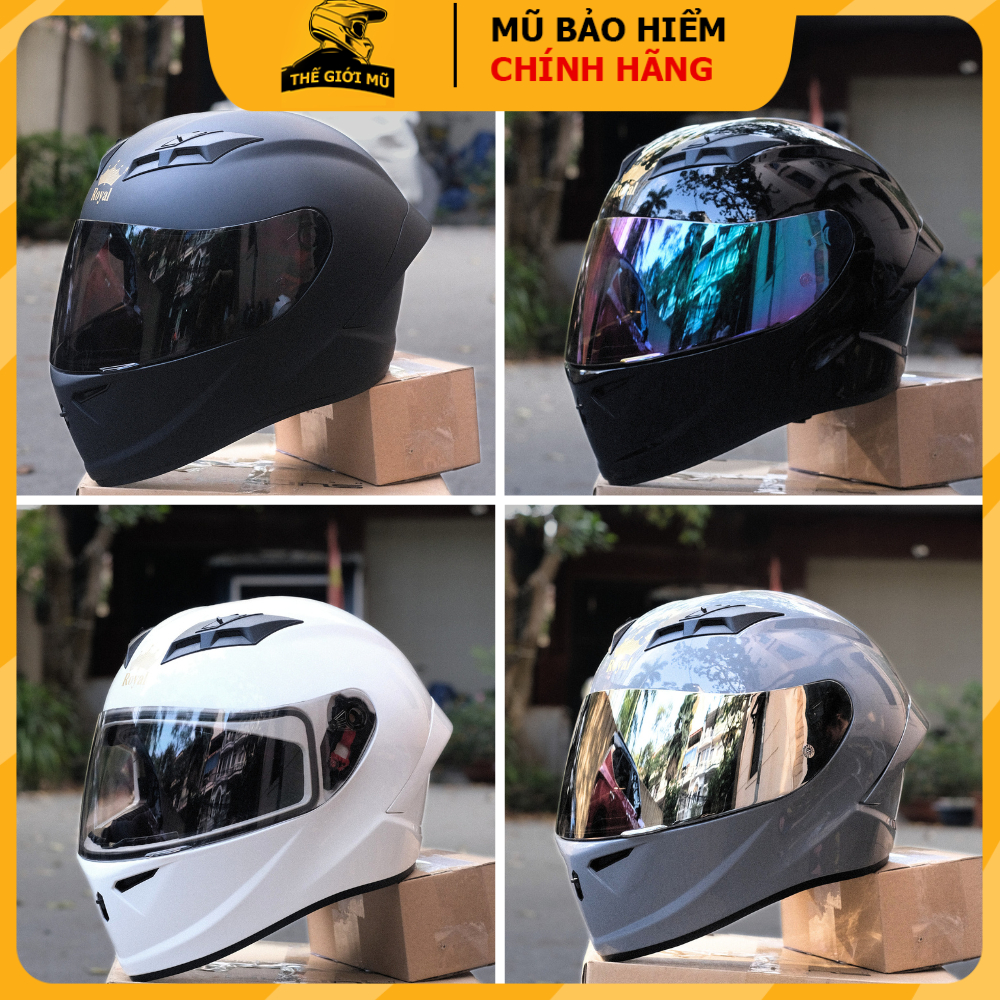 Mũ bảo hiểm fullface Royal M266 2 kính,nón bảo hiểm chùm đầu có lót ...