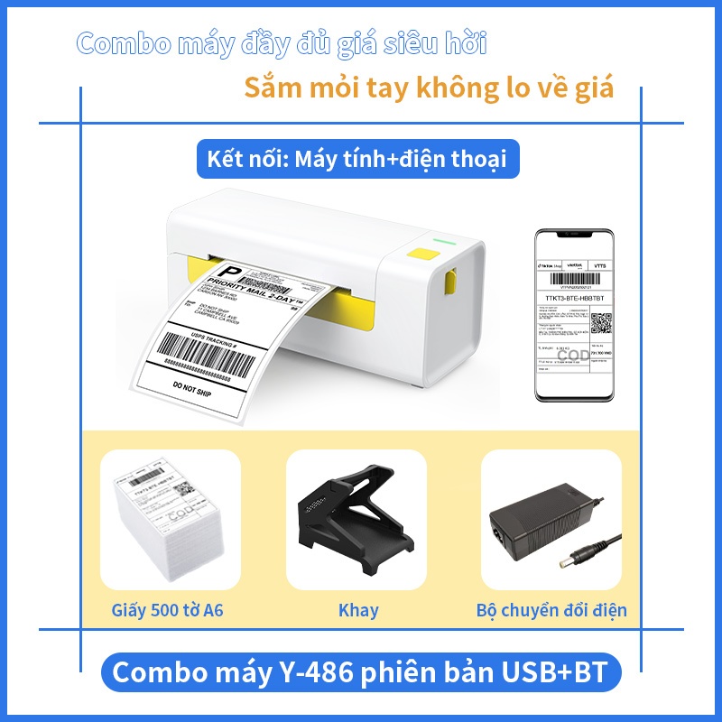 Máy In Nhiệt FlashLabel Thermal Printer In Khổ A6,A7 In Đơn Hàng, Phiếu ...
