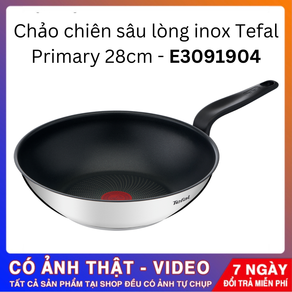 Chảo chiên sâu lòng inox Tefal Primary 28cm, Hàng chính hãng, Bảo hành 24 tháng. | Shopee Việt Nam