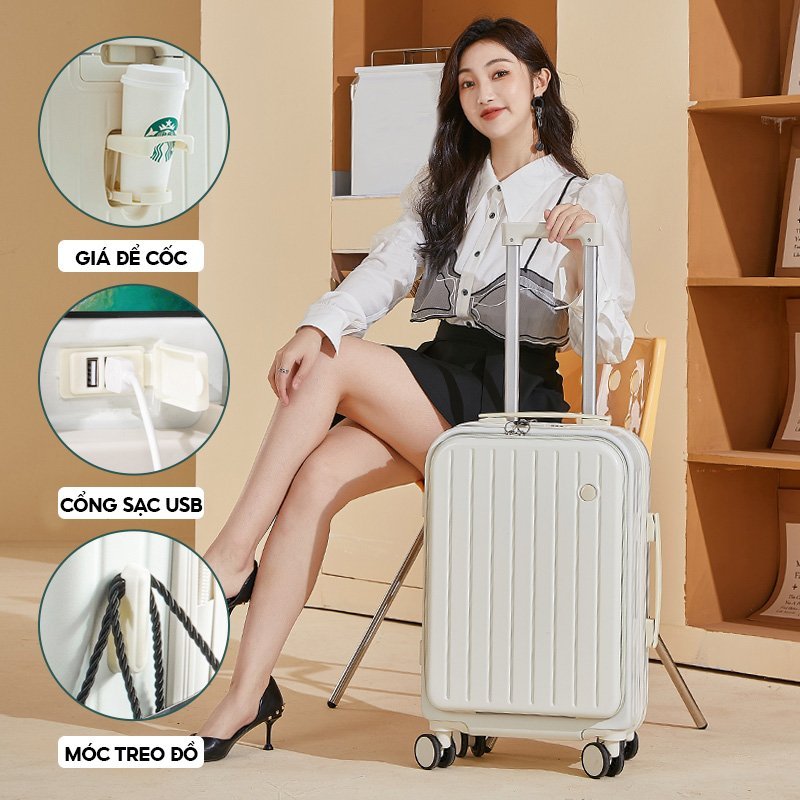 Vali SUNNY LATO - Vali du lịch 20/24inch nhựa ABS + PC xách tay/ kí gửi ...