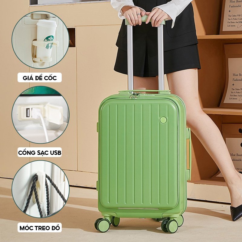 Vali SUNNY LATO - Vali du lịch 20/24inch nhựa ABS + PC xách tay/ kí gửi ...