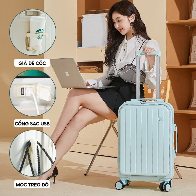 Vali SUNNY LATO - Vali du lịch 20/24inch nhựa ABS + PC xách tay/ kí gửi ...