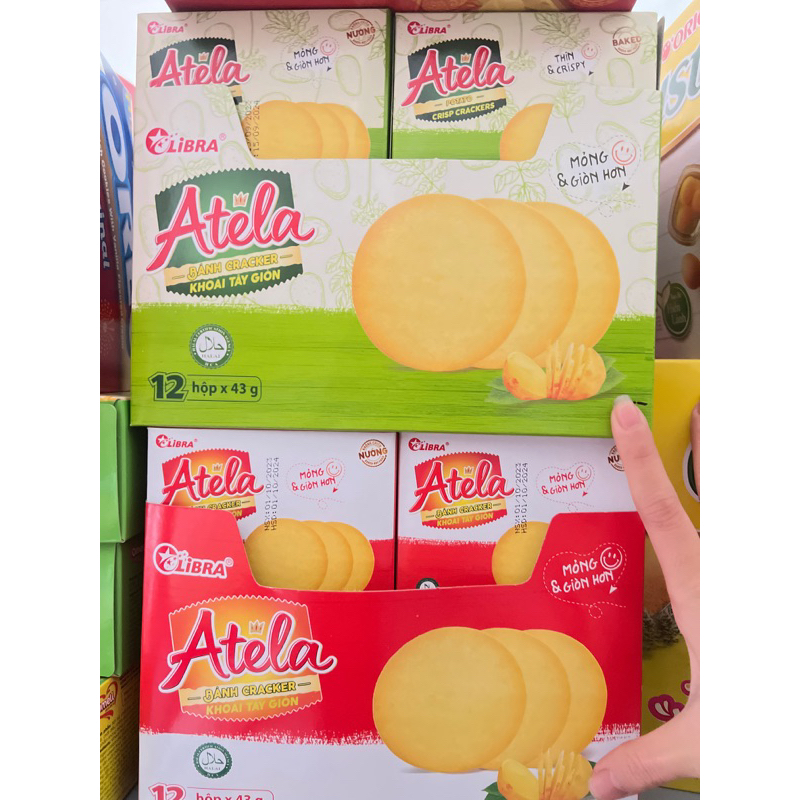 Bánh Atela 516g giòn tan (hộp 12 hộp nhỏ) | Shopee Việt Nam