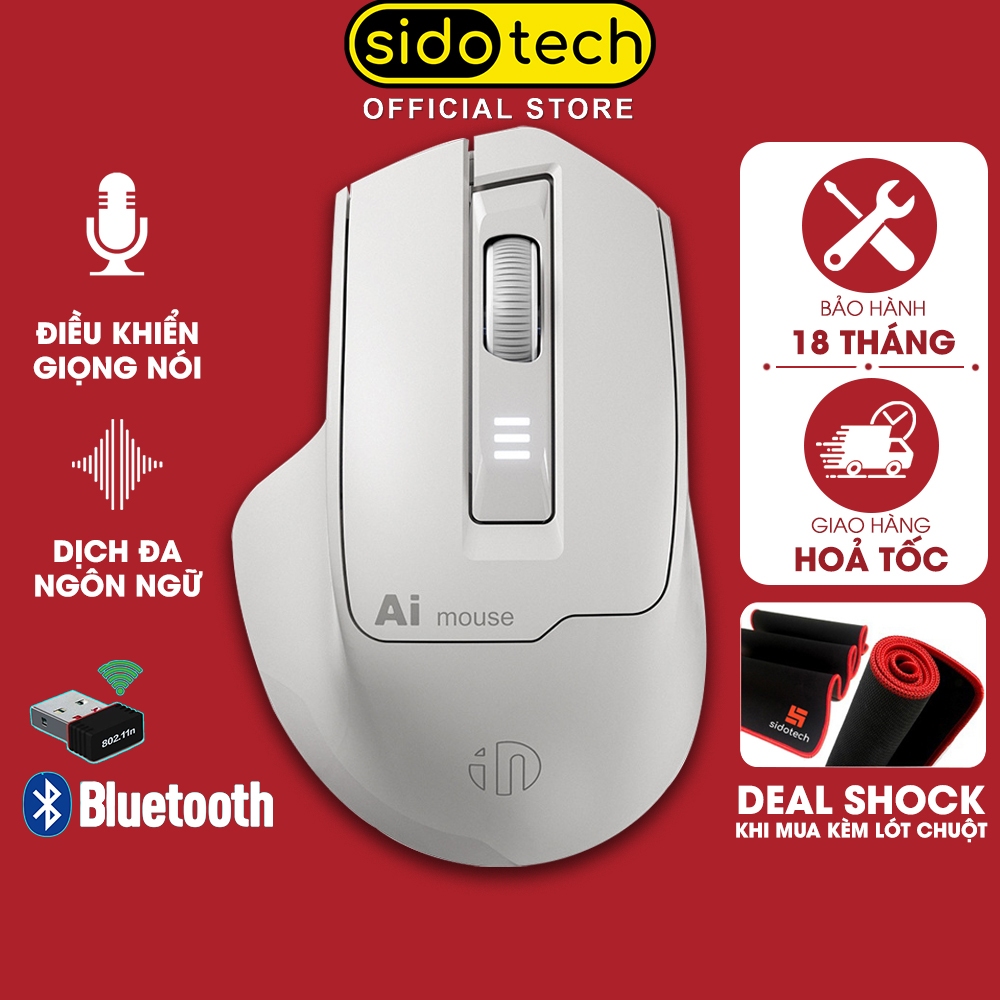 Chuột máy tính không dây bluetooth SIDOTECH INPHIC S6 voice ai điều ...