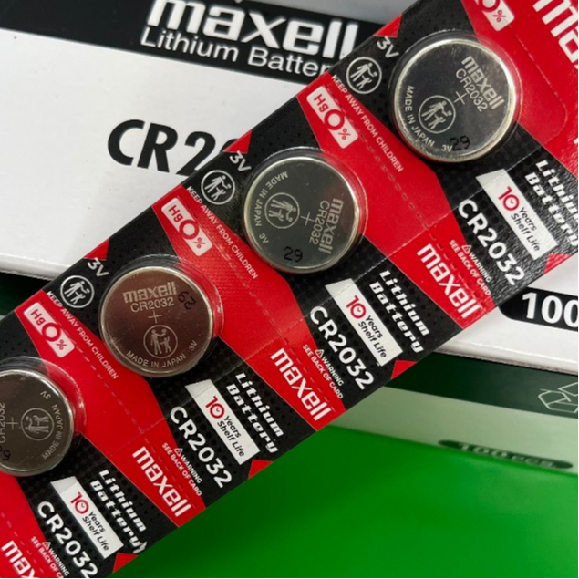 Vỉ 5 VIÊN ) Pin CR2032 , CR2025 , CR2016 Lithium 3V MAXELL Made in ...