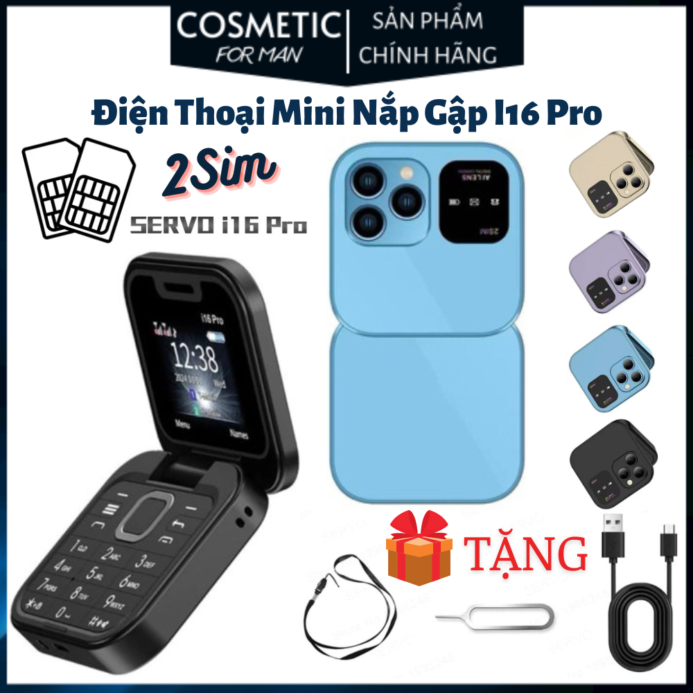 Điện Thoại Mini SERVO I16 Pro 2 Sim 2 Sóng Quay Phim Nghe Nhạc Màn Hình ...