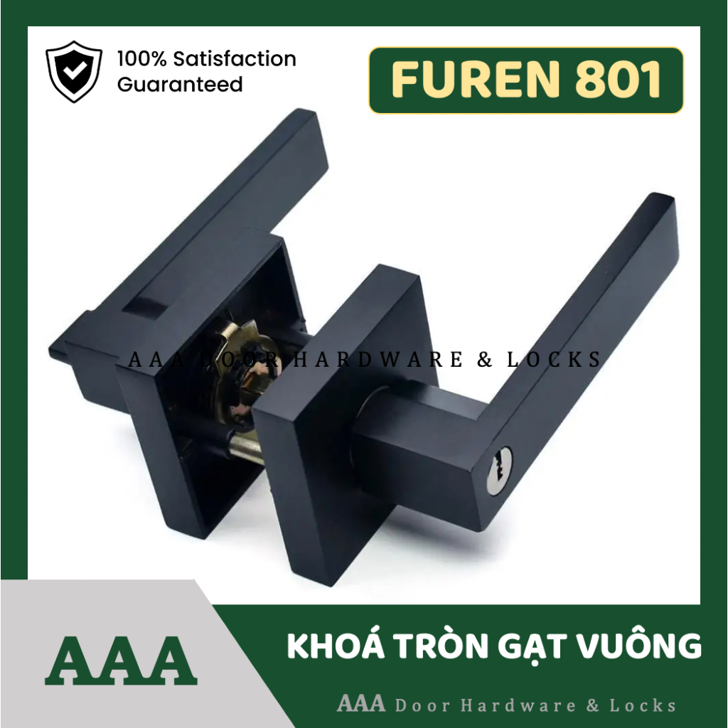 [Furen 801] KHOÁ TRÒN TAY GẠT HỢP KIM ỐP VUÔNG Furen 801 - Khoá tròn ...