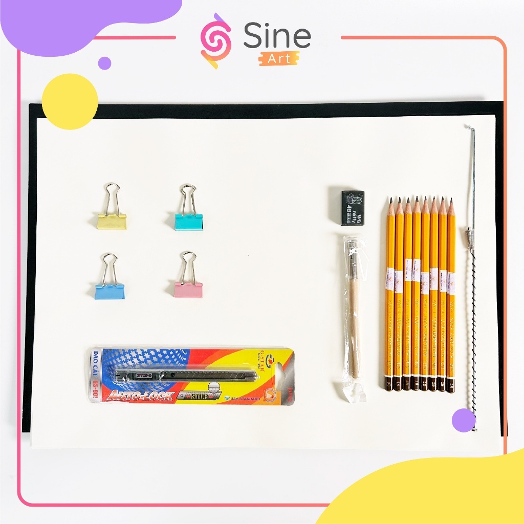 [ SINE SHOP ] Combo họa cụ Hình họa Cơ bản cho người mới bắt đầu luyện ...