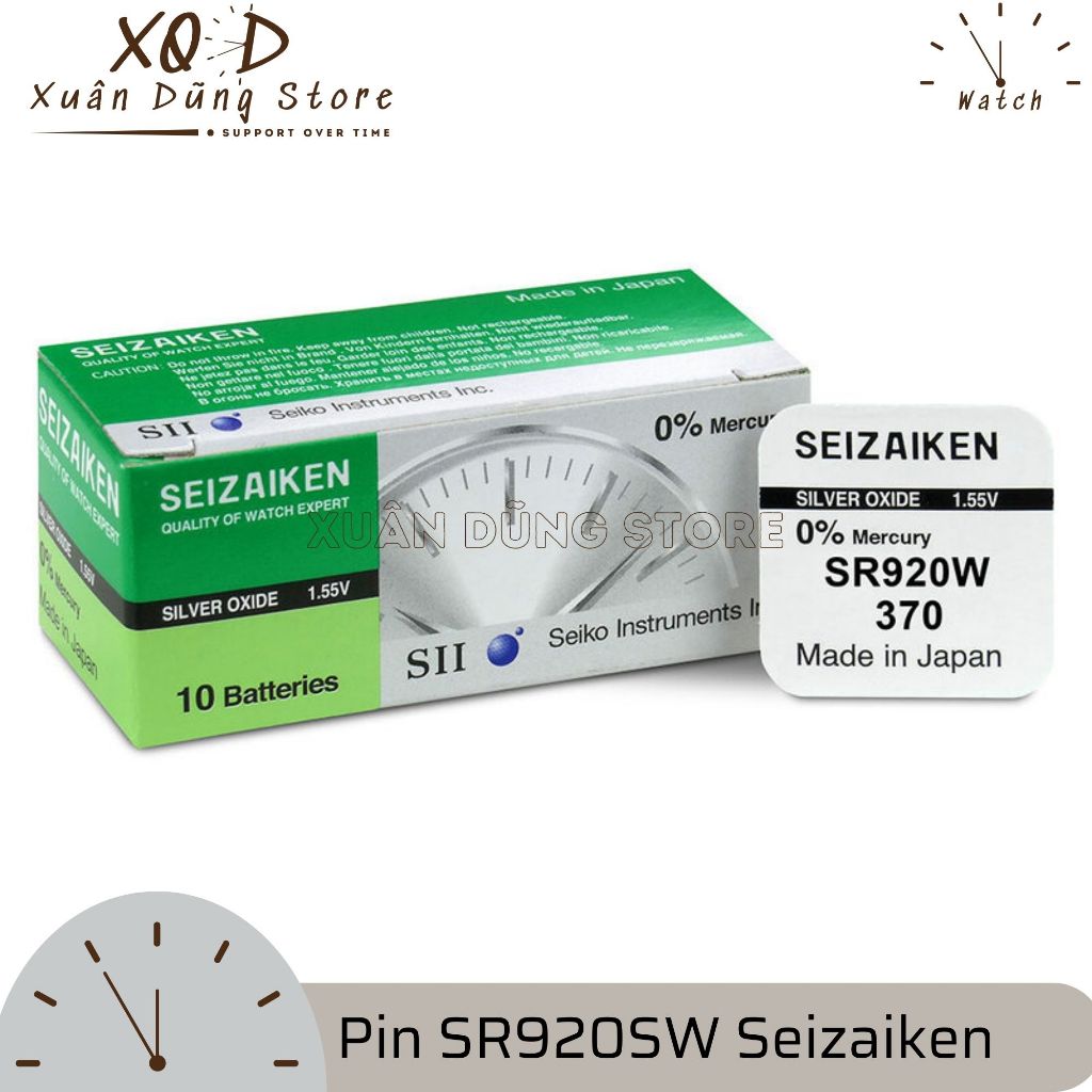 10 viên Pin hộp Seizaiken chính hãng dành cho đồng hồ đeo tay SR920SW ...
