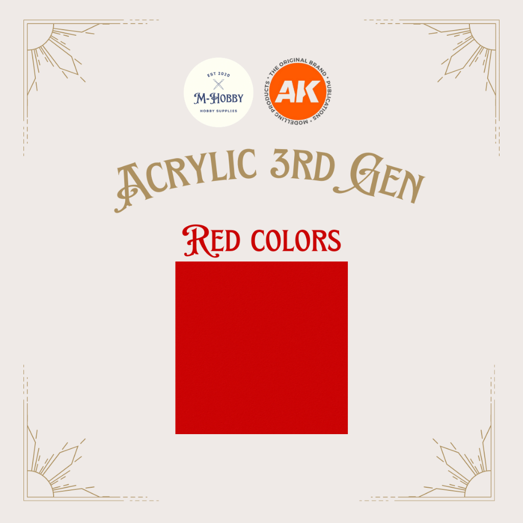 AK-Interactive - Màu Acrylic - Các Tông Màu Của Đỏ - Red Colors ...