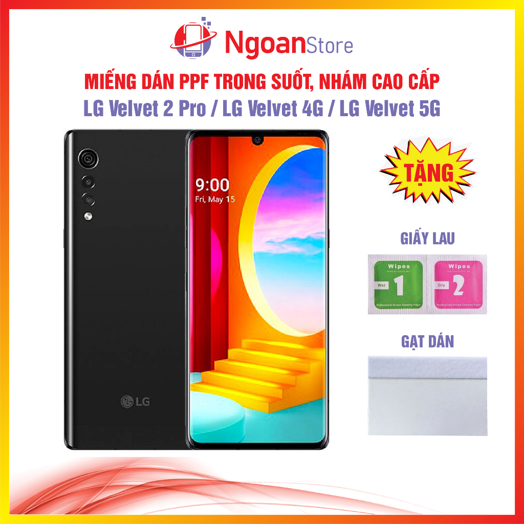 Miếng dán PPF LG Velvet 2 Pro / Velvet 4G / Velvet 5G chống bám vân tay ...
