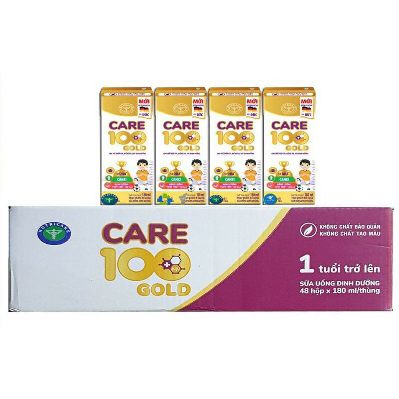 [Thùng 180ml] Thùng Sữa Bột Pha sẵn Nutricare Care 100 Gold, Hỗ trợ ...