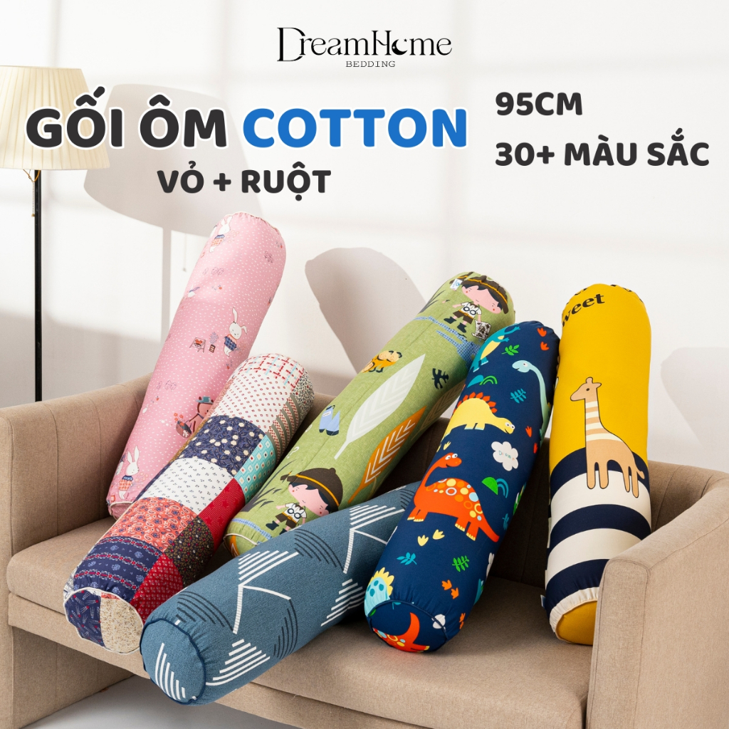 Gối ôm dài người lớn khóa kéo, gối ôm cao cấp vỏ cotton 100% dài 95cm ...