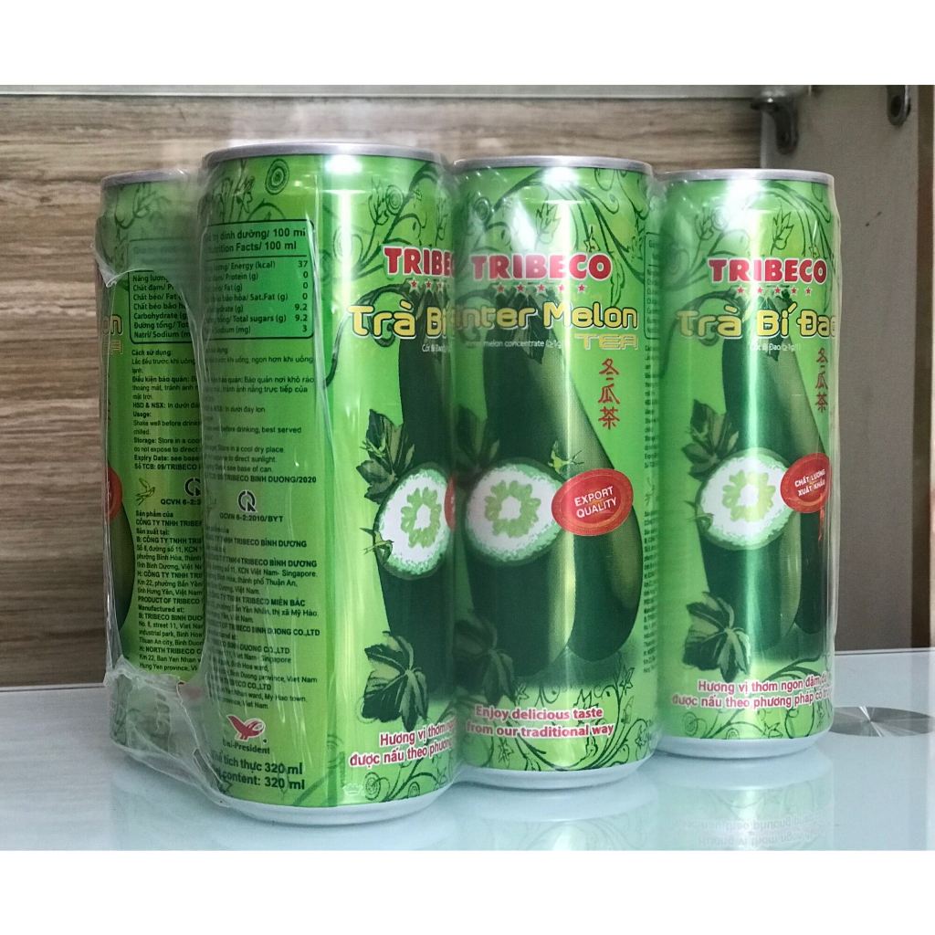 Lốc 6 lon bí đao Tribeco 320ml | Shopee Việt Nam