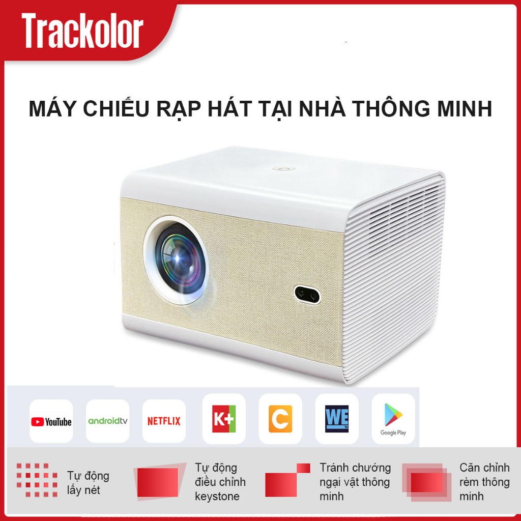 Máy chiếu mini Trackolor J5 Mini Chất lượng Siêu Nét Full HD, Kết nối ...