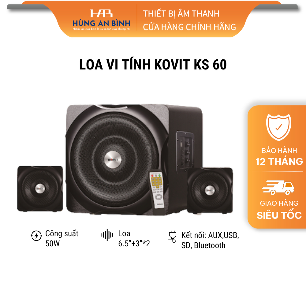 Loa Vi Tính KOVIT KS 60 Hệ Thống 2.1 Kênh Kết Nối Bluetooth Cho Máy ...